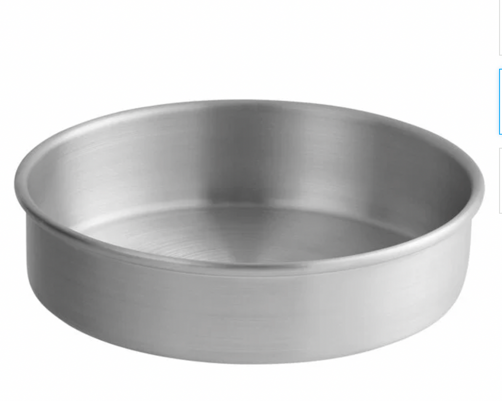 Choice 8" x 2" Round Straight Sided Aluminum Cake Pan | gfJules